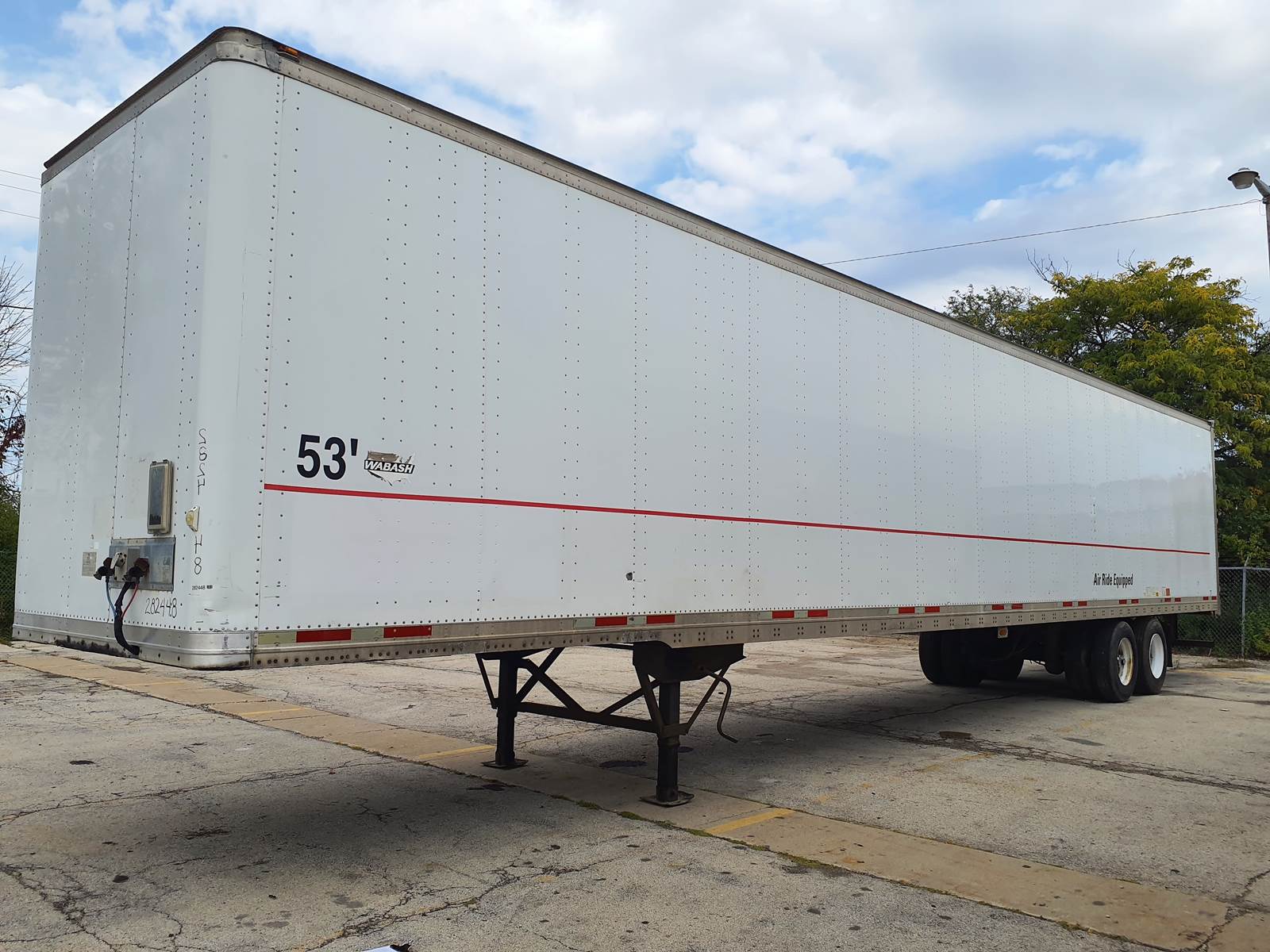 2008 Wabash 53 ft Dry Van Trailer - Swing Door, Air Ride, Single Axle ...